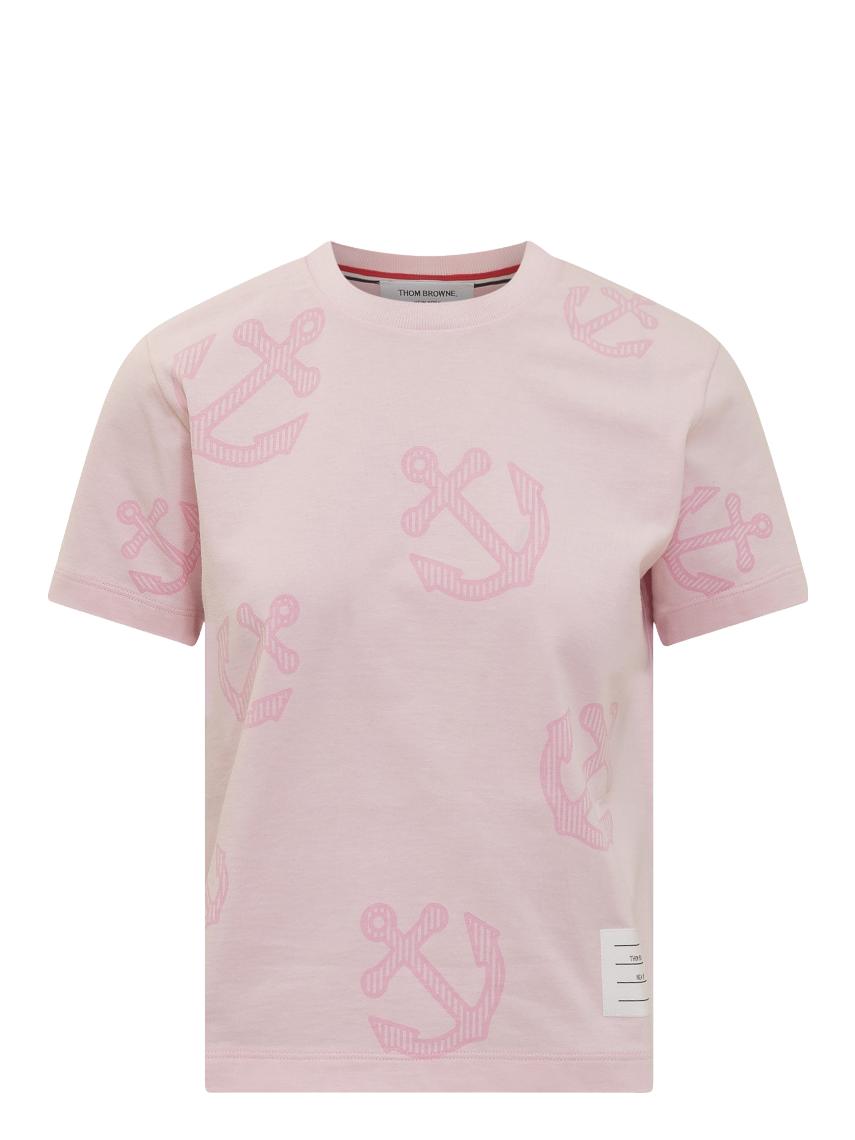 THOM BROWNE Thom Browne Anchor Print Crewneck T-Shirt
